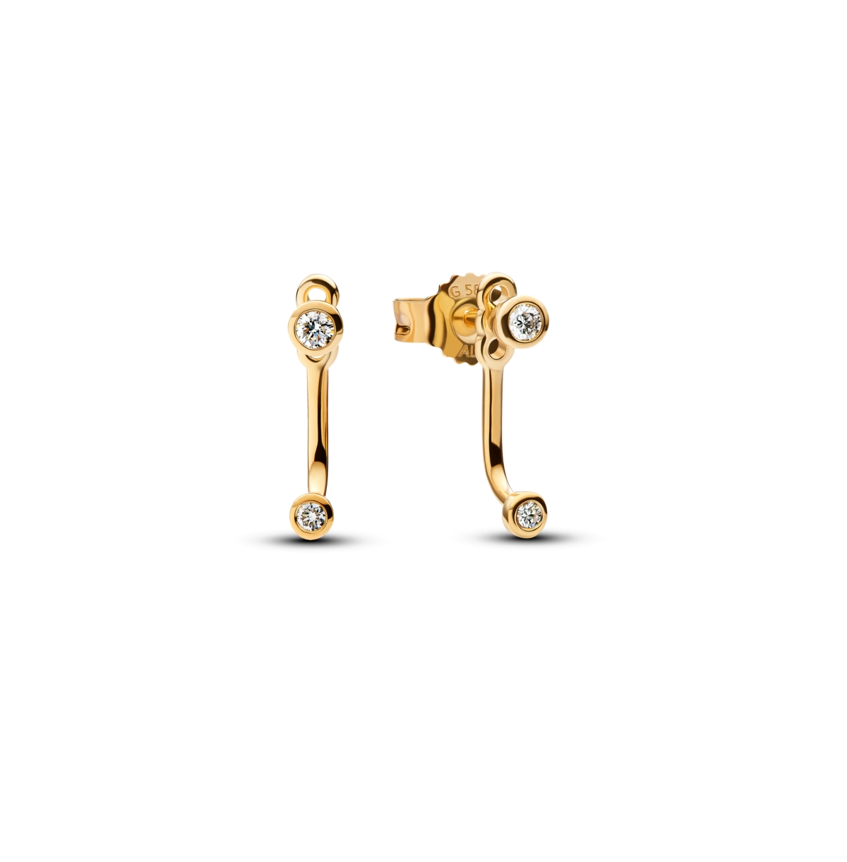 Click here for Pandora Era Bezel Lab-Grown Diamond Ear Jacket Stu... prices