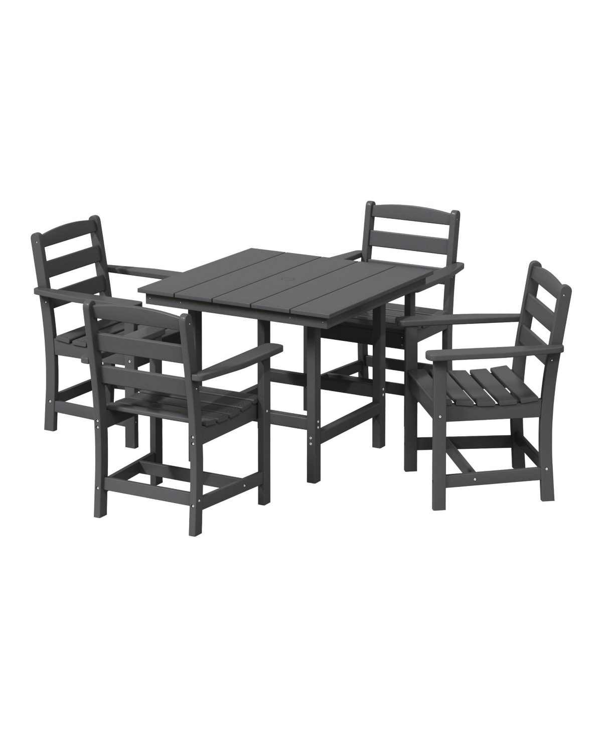 Click here for 5-Piece Hdpe Outdoor Square Patio Dining Table Set... prices