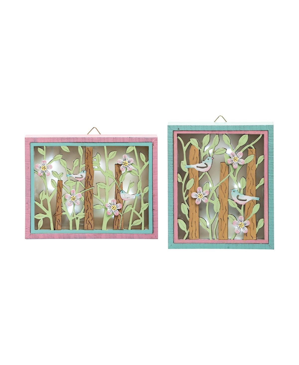 Click here for Birds Shadowbox Spring Light-Up Led Wall Art Decor... prices