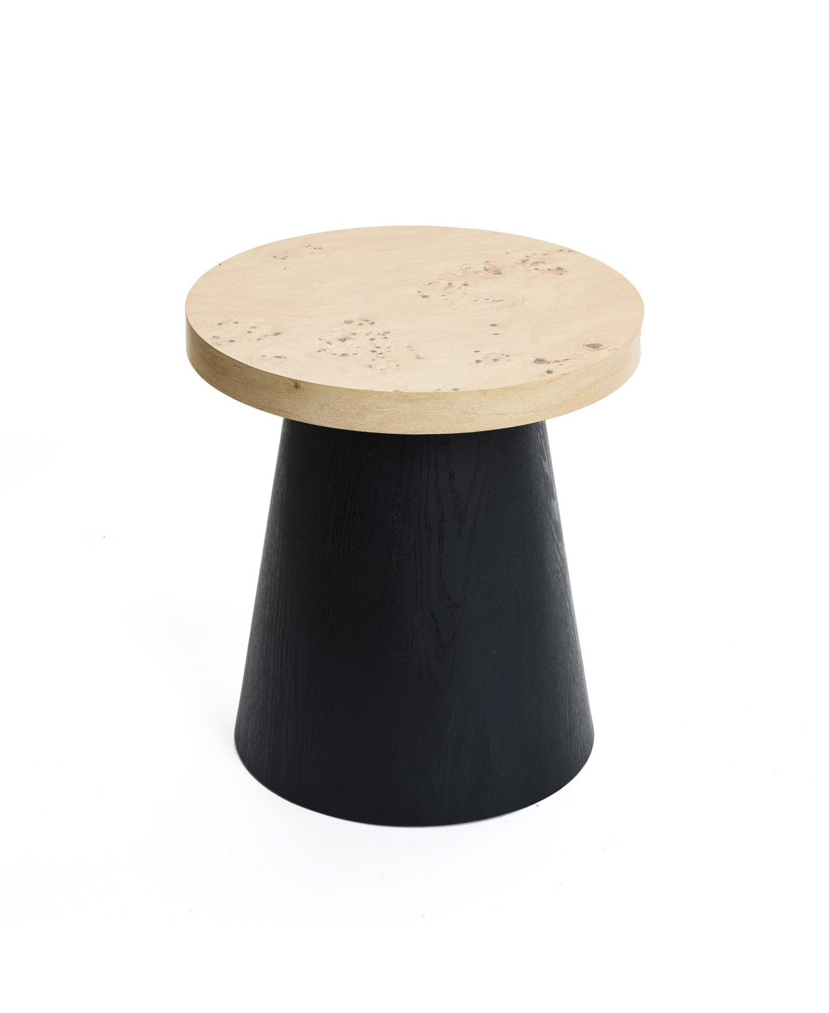 Click here for LuxenHome Light Wood Finish Top with Black Base Ma... prices