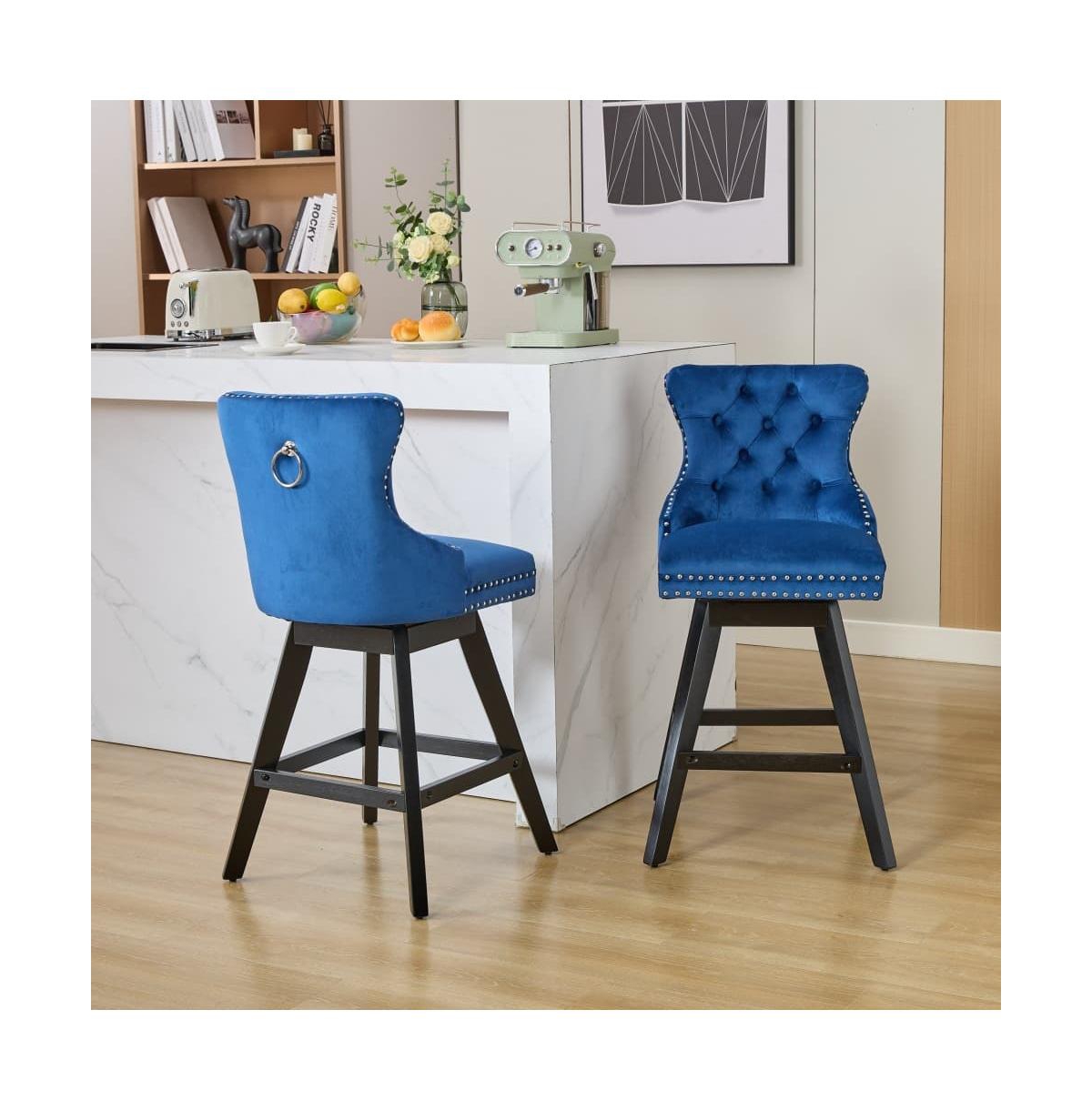 Click here for Swivel Velvet Counter Stools with Tufted Back  Nai... prices