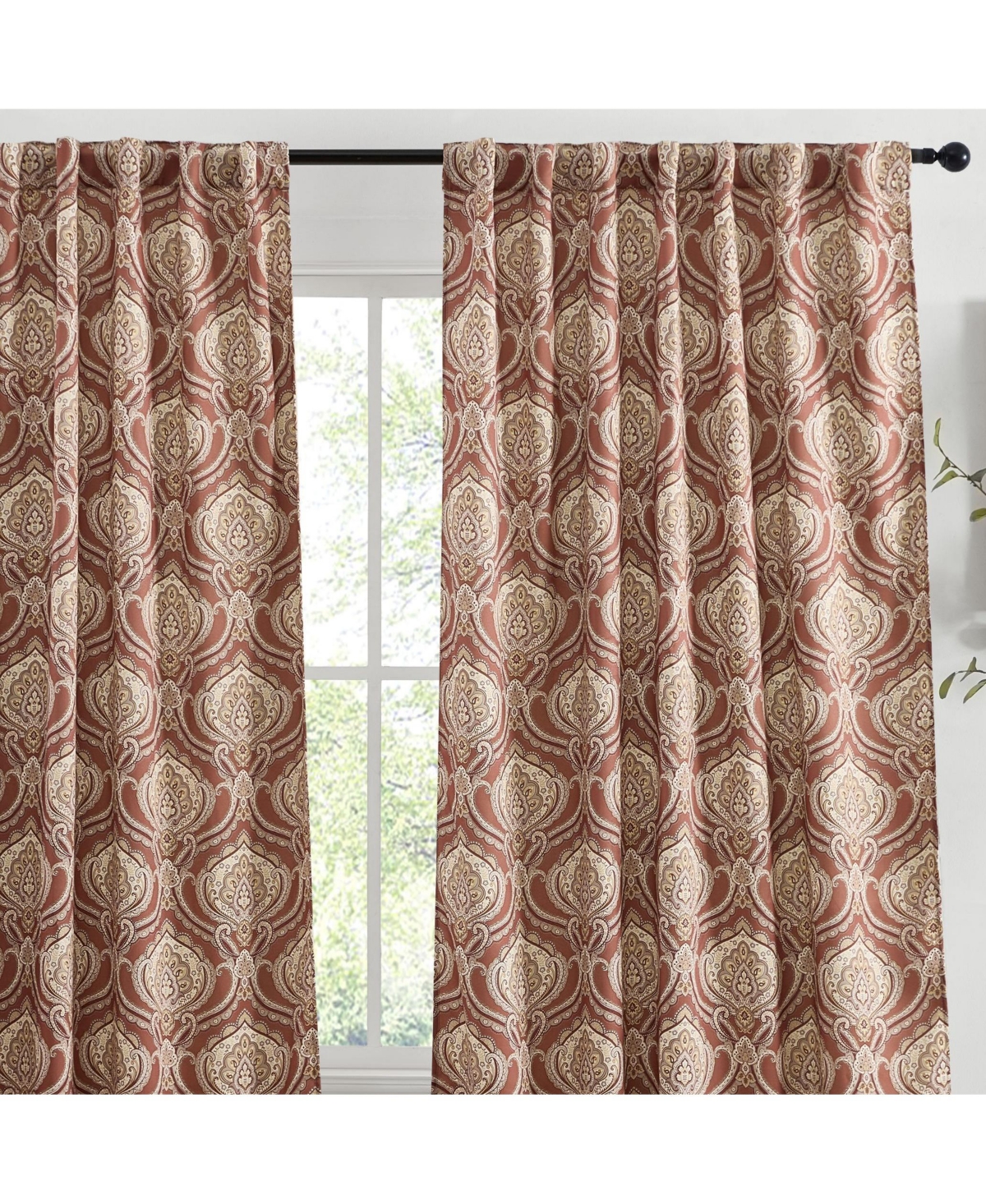 Click here for Hlc.me Messina Paisley Damask Patterned Window Bac... prices