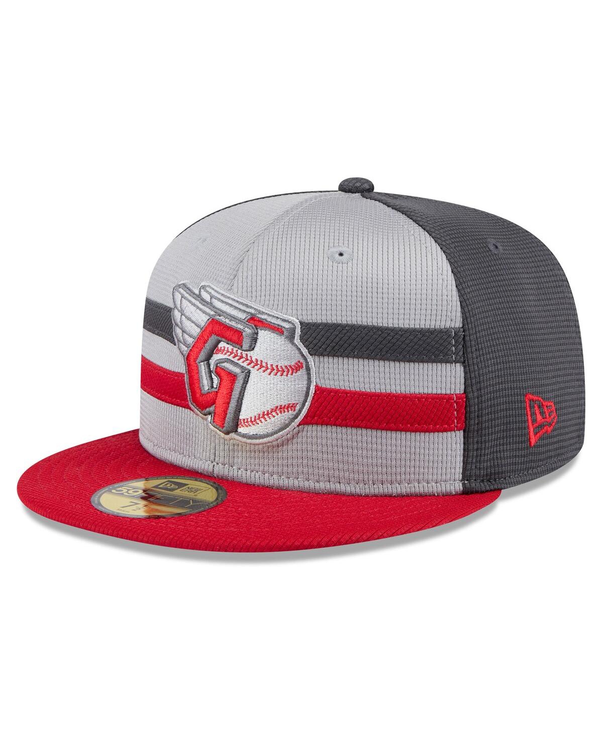 Click here for New Era Mens Gray/Red Cleveland Guardians 2025 Bat... prices