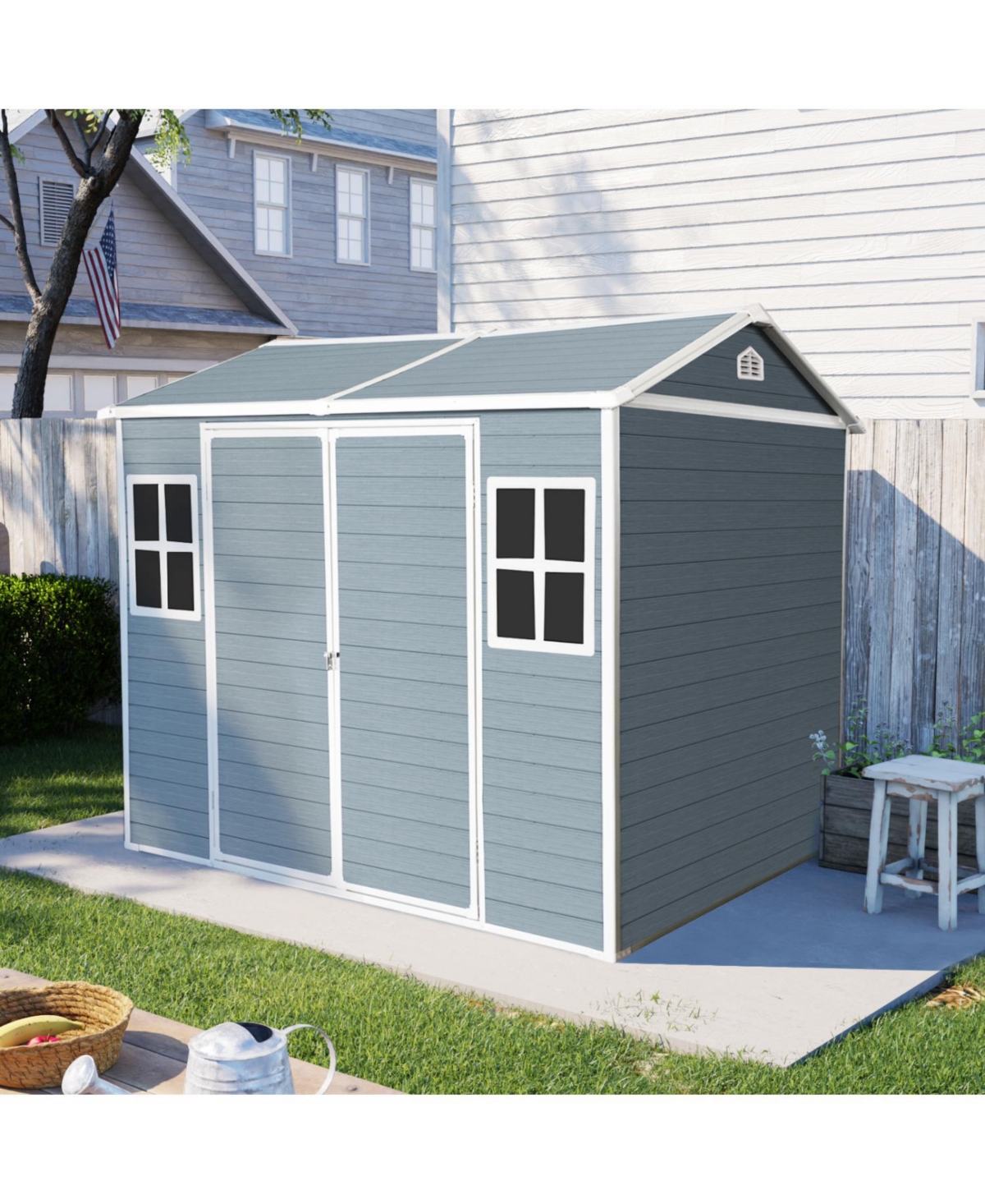 Click here for Streamdale 8 x 6 ft Resin Outdoor Storage Shed wit... prices