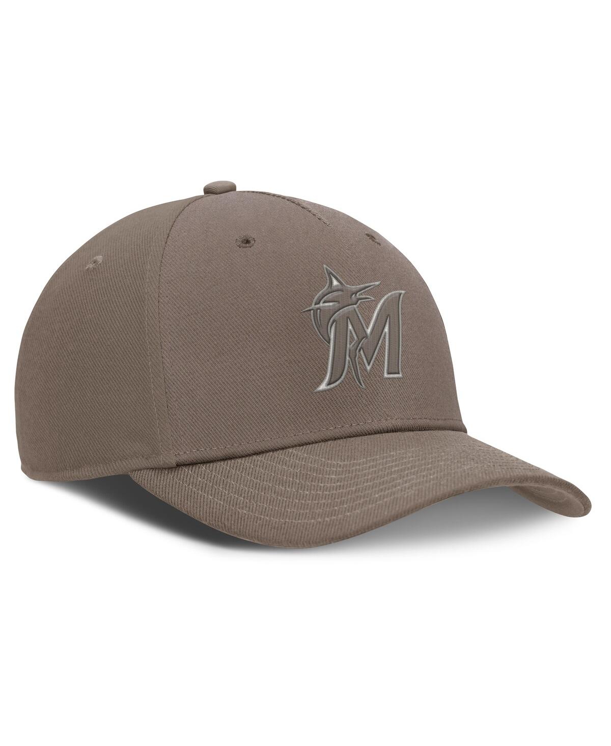Click here for Nike Mens Brown Miami Marlins Rise Performance Adj... prices