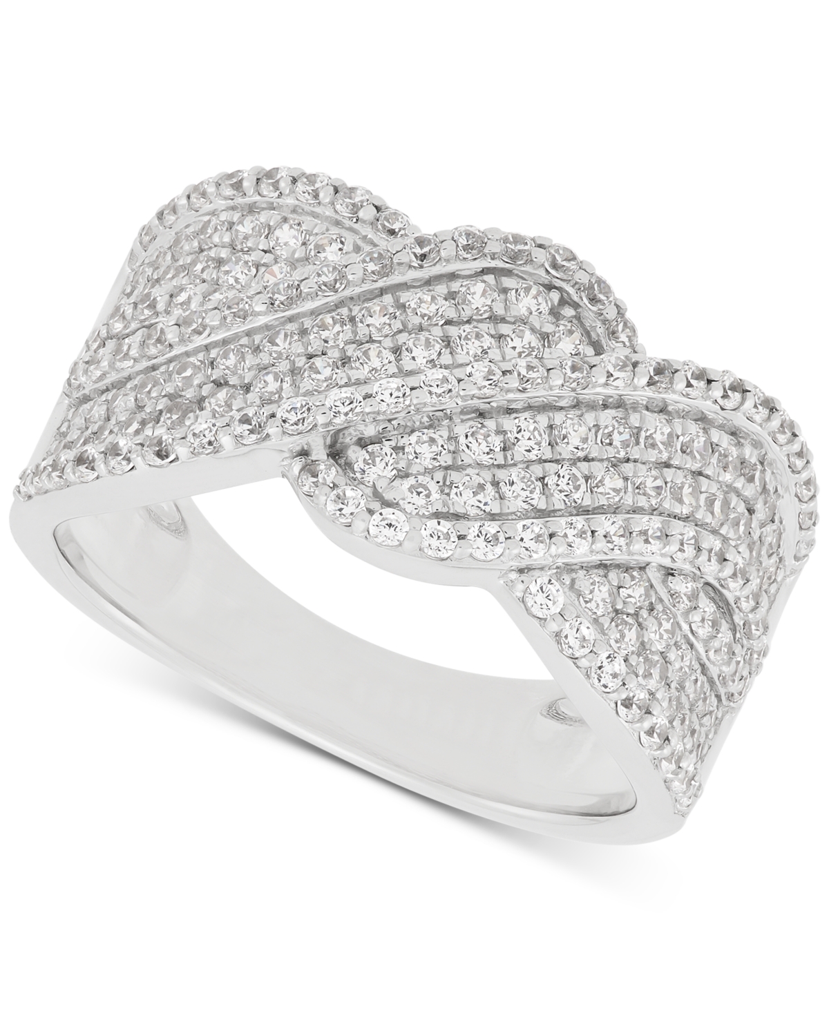 Click here for Diamond Cluster Wide Band (1 ct. t.w.) in Sterling... prices