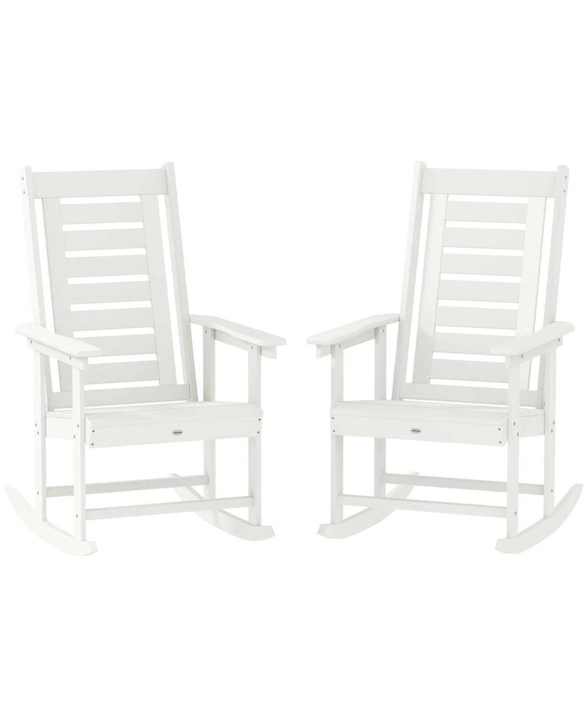 Click here for Outsunny 2 Outdoor Rocking Chairs  Hdpe High Back... prices