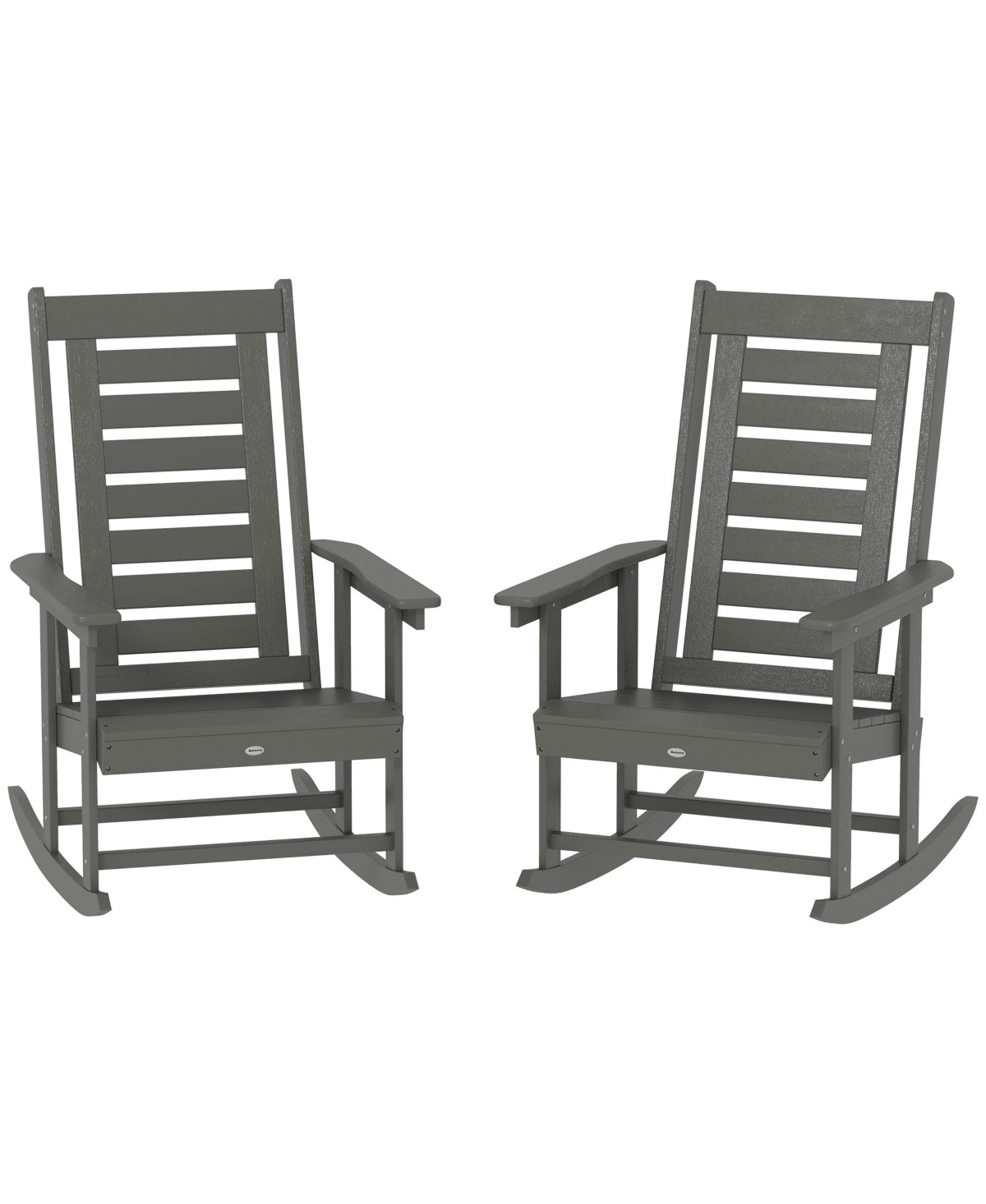 Click here for Outsunny 2 Outdoor Rocking Chairs  Hdpe High Back... prices