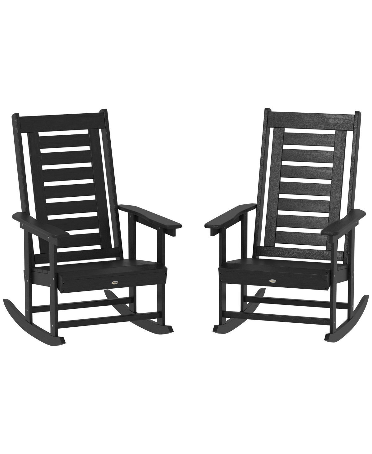Click here for Outsunny 2 Outdoor Rocking Chairs  Hdpe High Back... prices