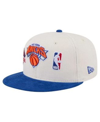 New Era Men's Cream New York Knicks Corduroy Two-Tone 9FIFTY Snapback ...