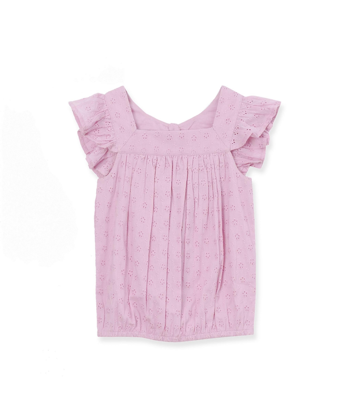 Click here for Lands End Girls Woven Eyelet Top - Sunset purple prices