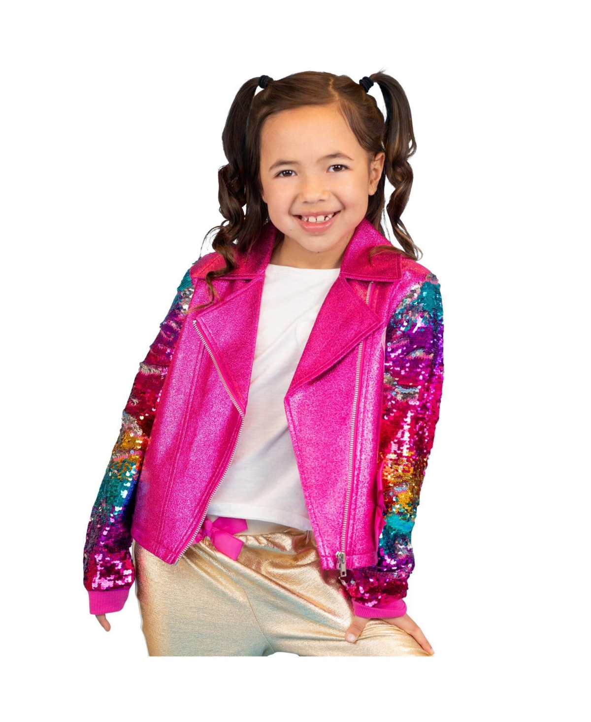 Click here for Jojo Siwa Girls Zip Up Jacket - Hot pink prices