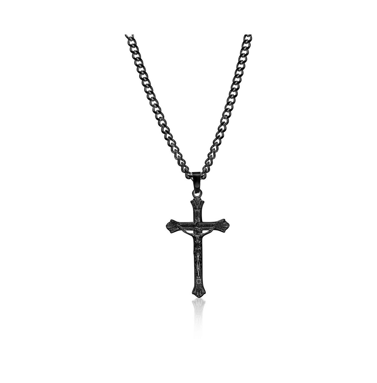 Click here for Stainless Steel  Cross Neckalce - Black prices