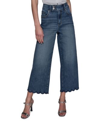 Click here for Karl Lagerfeld Paris Womens Scallop Cropped Denim... prices