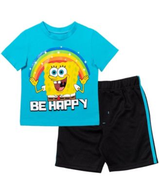SpongeBob SquarePants Toddler Boys T-Shirt and Mesh Shorts Outfit Set ...