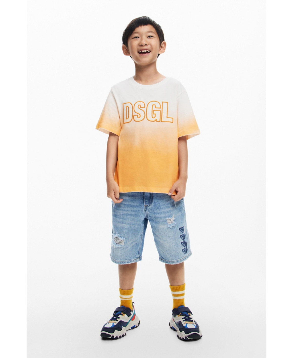 Click here for Desigual Boys Boyss Gradient T-shirt - Yellow prices