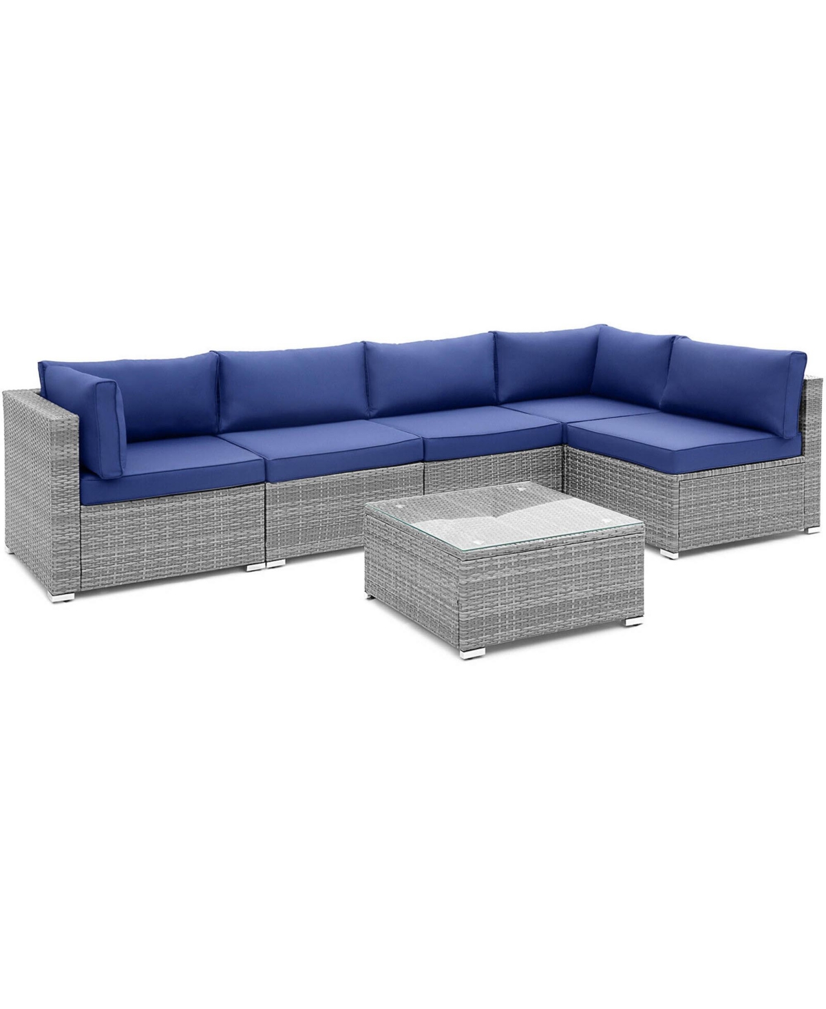 Click here for Gymax 6 Piece Rattan Sectional Sofa Set Patio Conv... prices