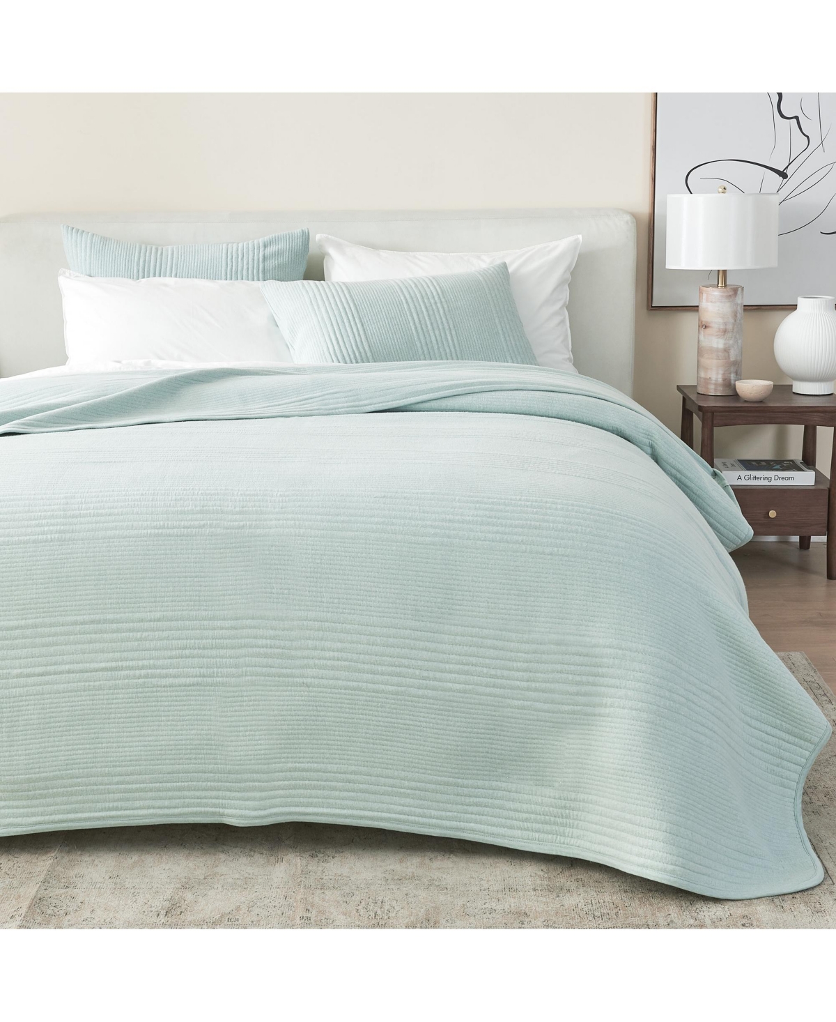 Click here for Linery & Co. Cotton Blend Jersey Knit Channel Stit... prices