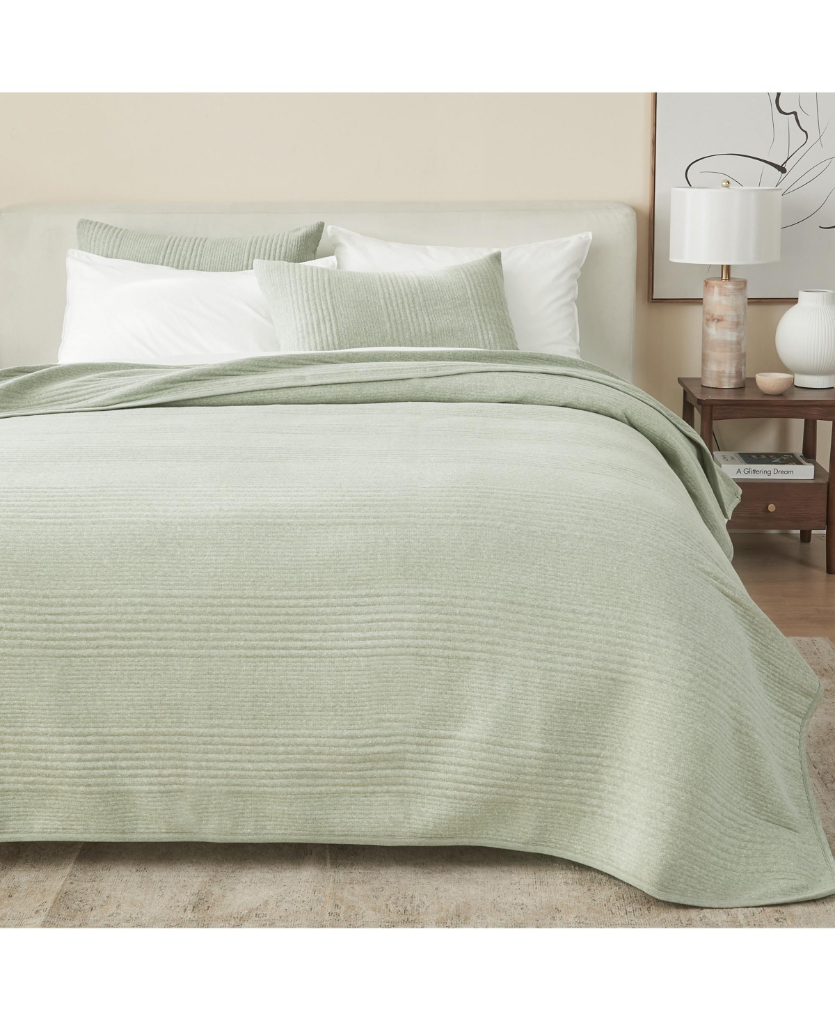 Click here for Linery & Co. Cotton Blend Jersey Knit Channel Stit... prices