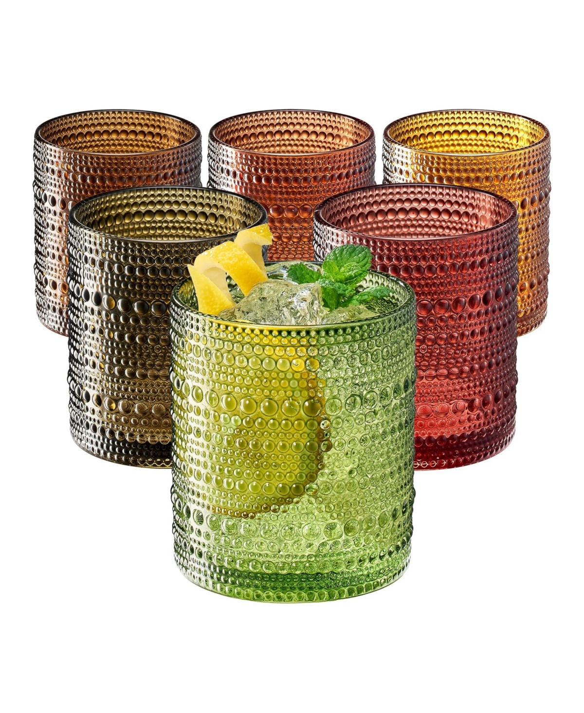 Click here for The Wine Savant Khen Hobnail Beaded Highball Tumbl... prices
