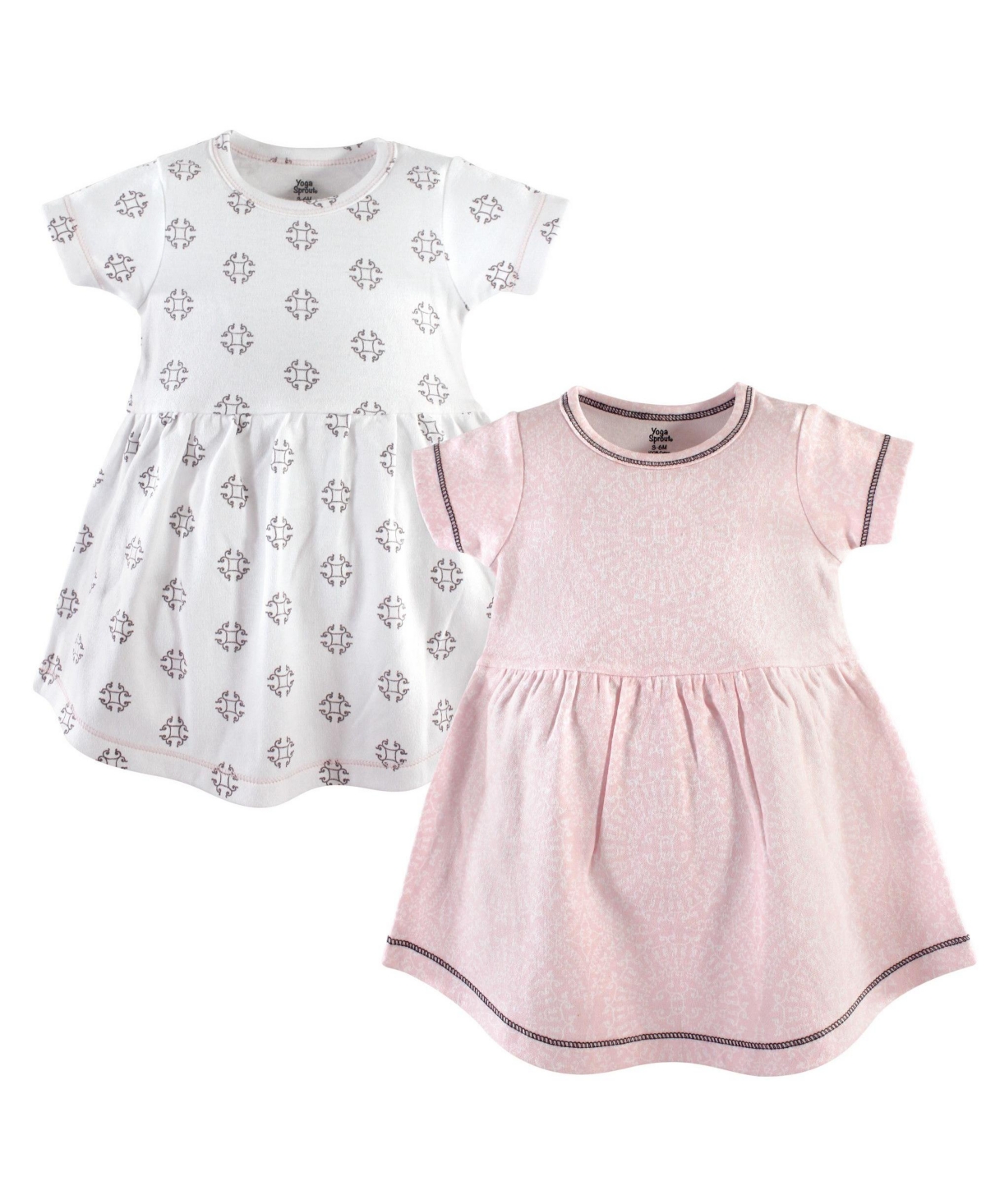 Yoga Sprout Baby Girls Soft Cotton Gowns - Scroll