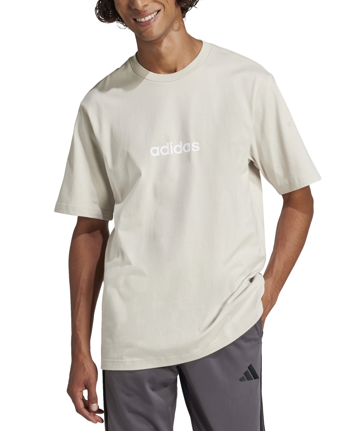 Click here for adidas Mens Essentials Regular-Fit Linear Logo Gra... prices