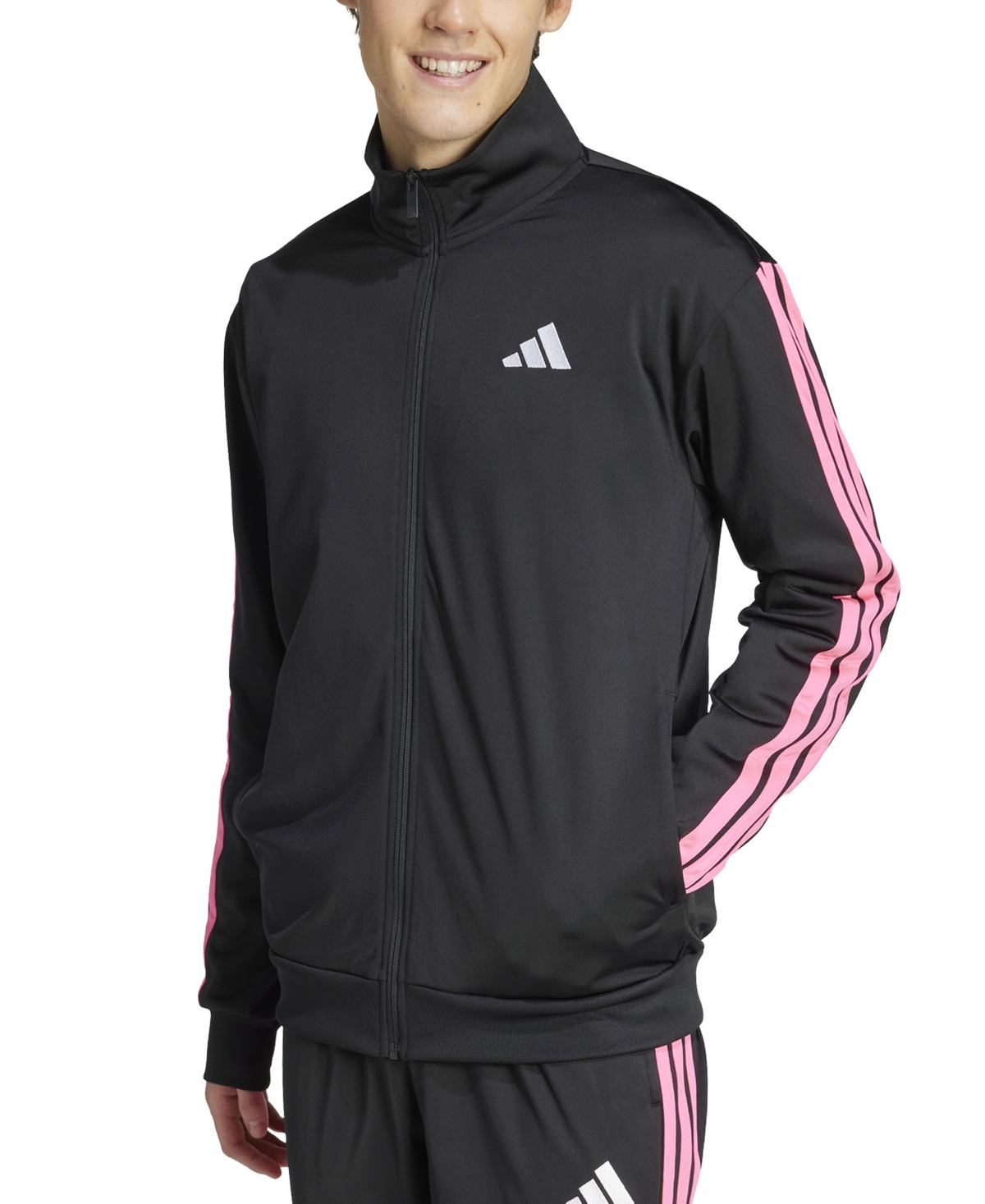 Click here for adidas Mens Logo Stripe Track Jacket - Black/lucp prices