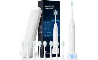 HEATDAZ Operan Electric Toothbrush with Travel Case, Rechargeable Sonic ...
