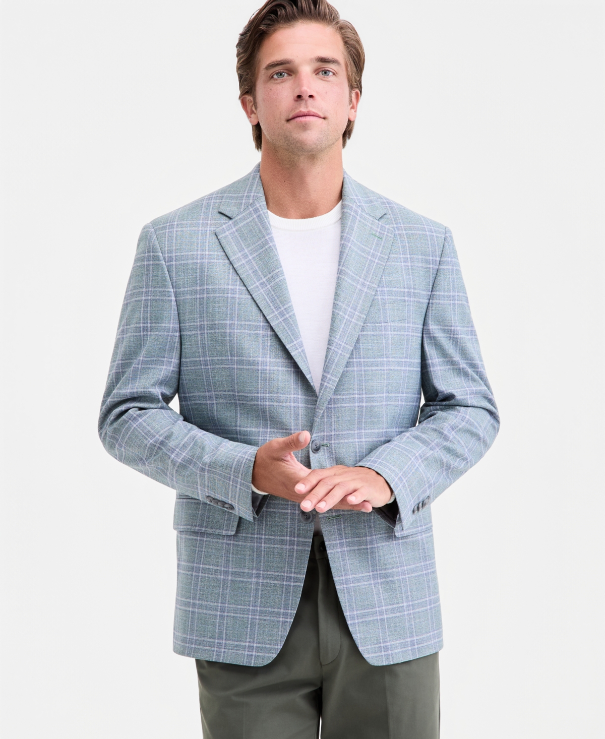 Click here for Michael Kors Mens Classic-Fit Sport Coat - Seafoam... prices