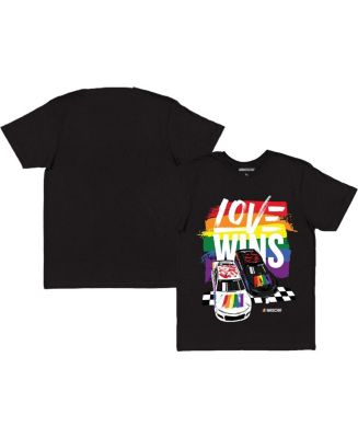 Checkered Flag Sports Men's Black NASCAR Love Wins Pride T-Shirt - Macy's