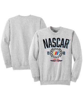 NASCAR Classics Men's Heather Gray Team Pullover Sweatshirt - Macy's