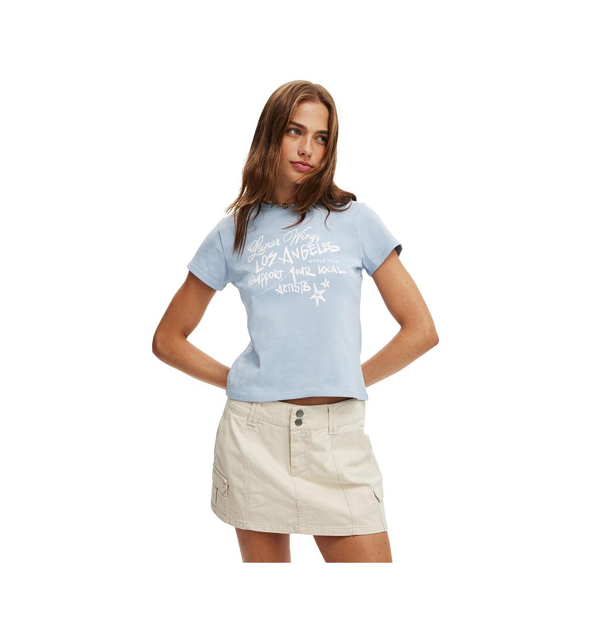 Click here for Cotton On Womens Baby Graphic Tee - Lunar wings/du... prices