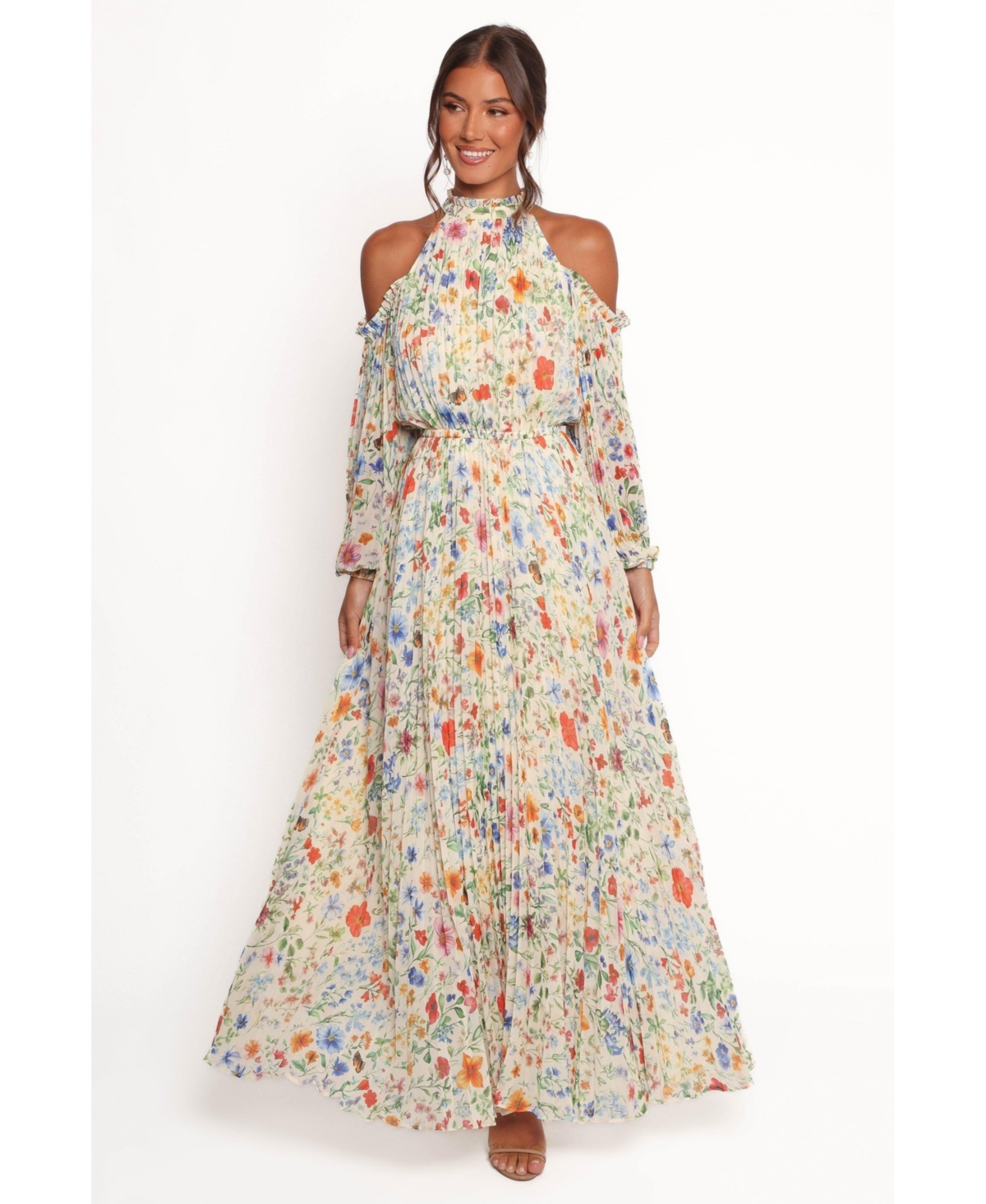 Click here for Petal and Pup Womens Hilary Pleated Maxi Dress - M... prices