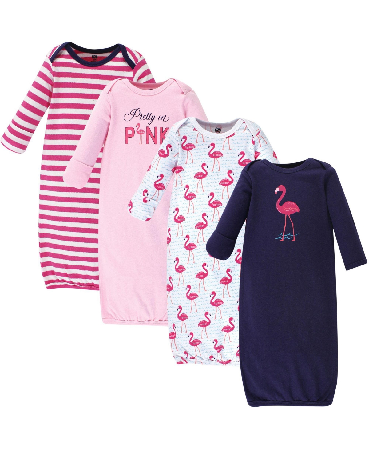 Click here for Hudson Baby Baby Girls Hudson 4Pk Interlock Gowns... prices