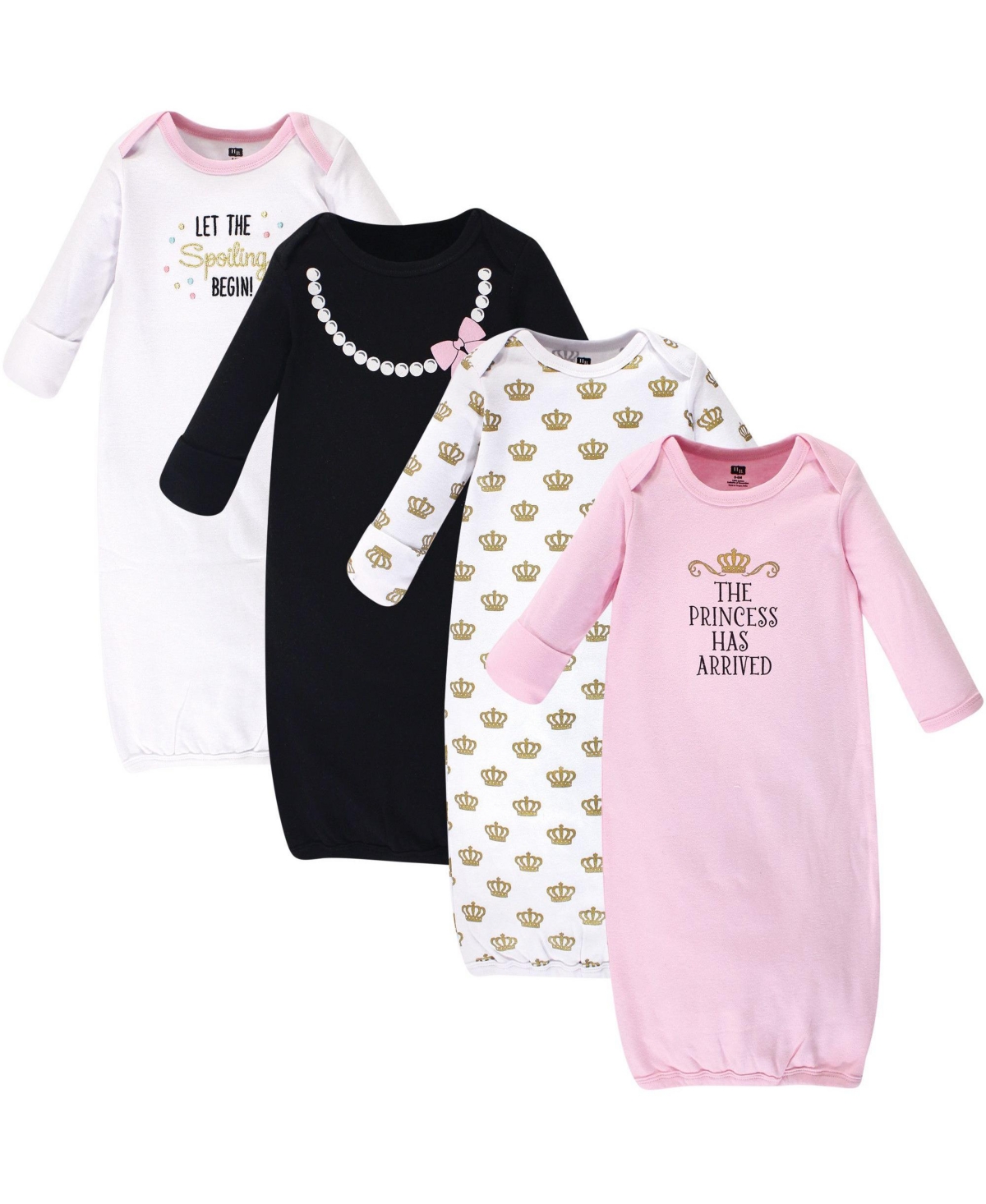 Click here for Hudson Baby Baby Girls Hudson 4Pk Interlock Gowns... prices