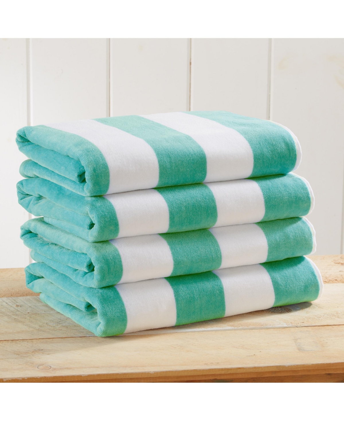 Click here for Linery & Co. 100 Cotton Velour Cabana Stripe Overs... prices