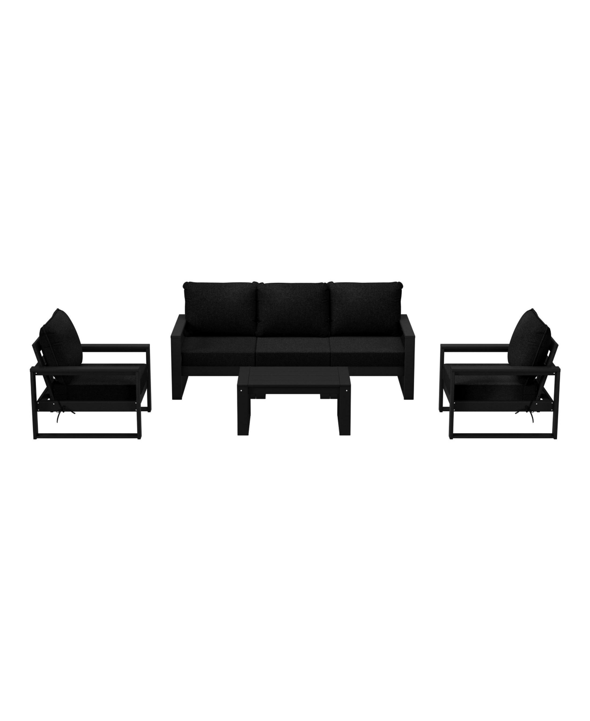 Click here for 6-Piece Modern Hdpe Outdoor Patio Furniture Sofa C... prices
