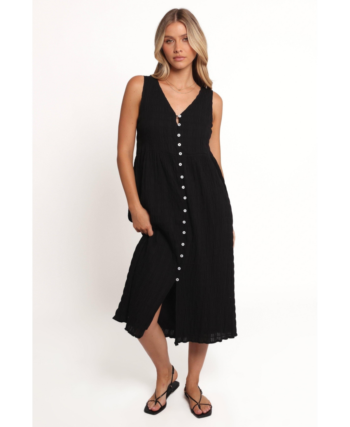 Click here for Petal and Pup Womens Sam Midi Dress - Black prices