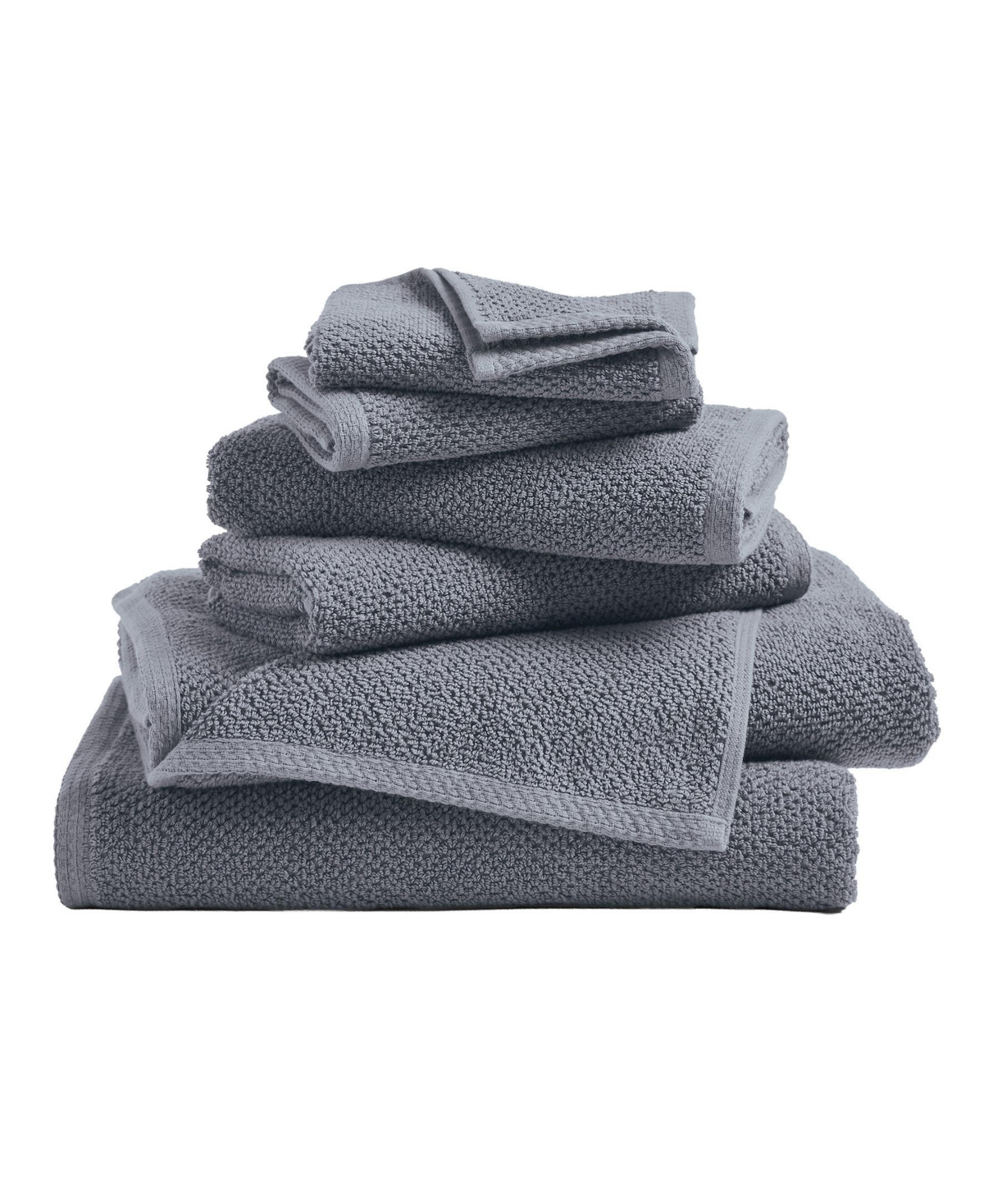 Click here for Linery & Co. Cotton Textured 6-Piece Bath Towel Se... prices