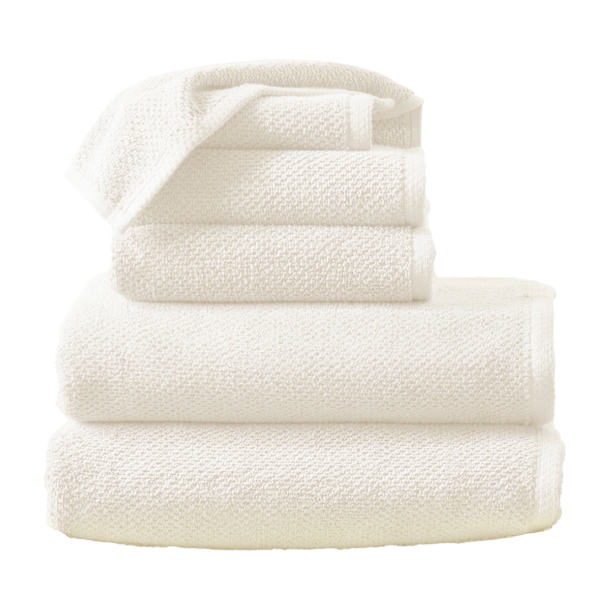 Click here for Linery & Co. Cotton Textured 6-Piece Bath Towel Se... prices