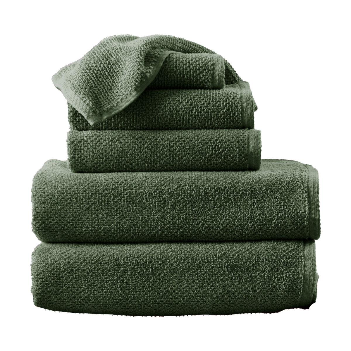 Click here for Linery & Co. Cotton Textured 6-Piece Bath Towel Se... prices