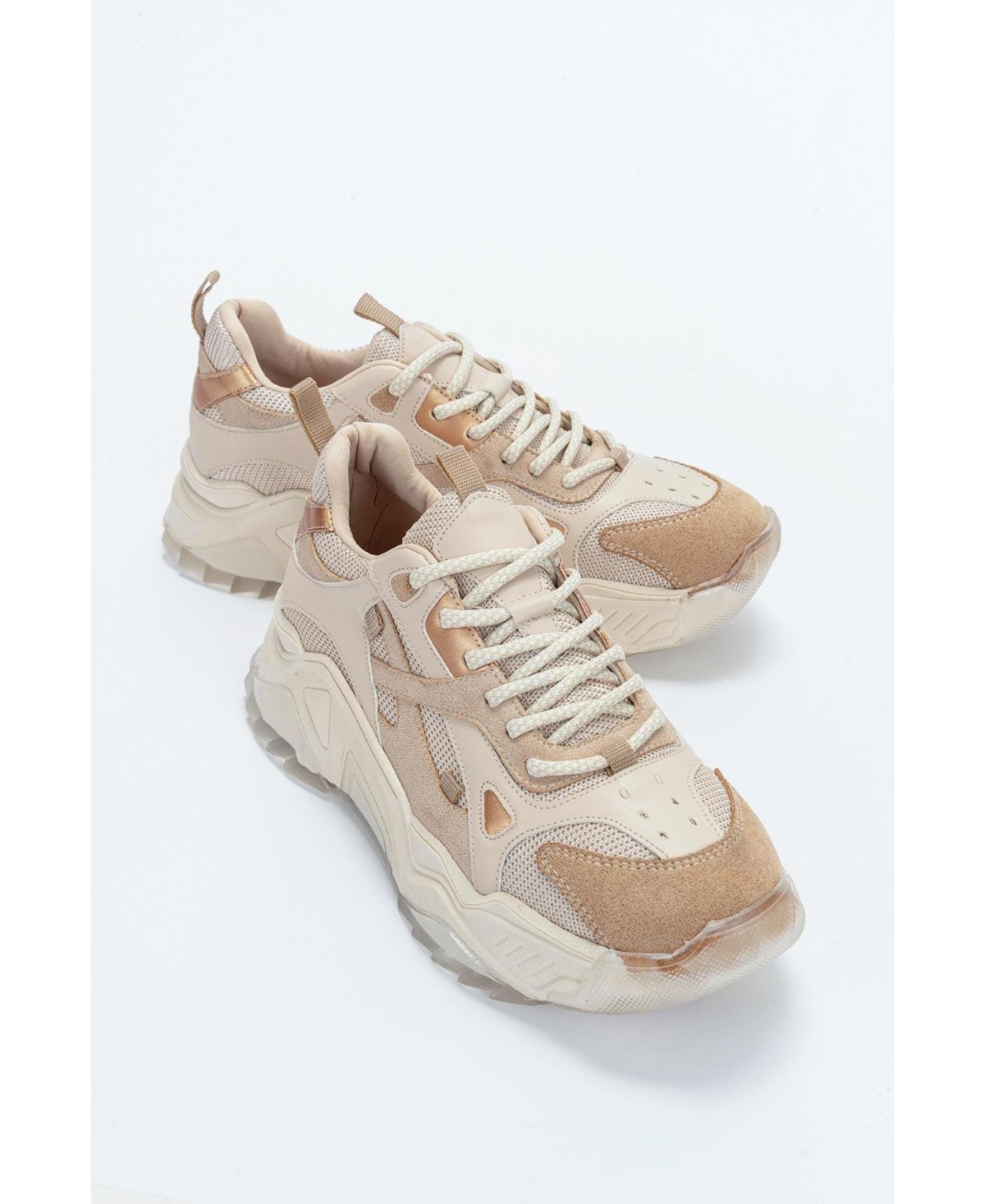 Click here for Loretta Platform Sneakers - Beige prices