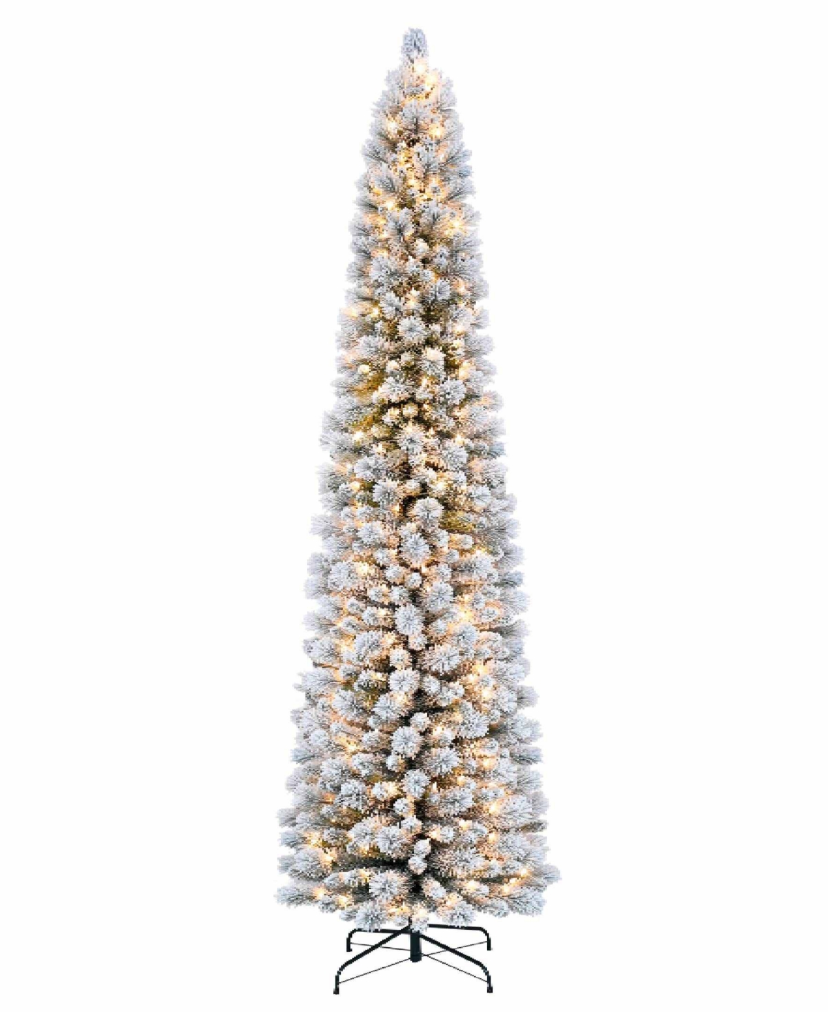 Click here for Puleo 9FT Pre-Lit Flocked Patagonia Pine Pencil Ar... prices