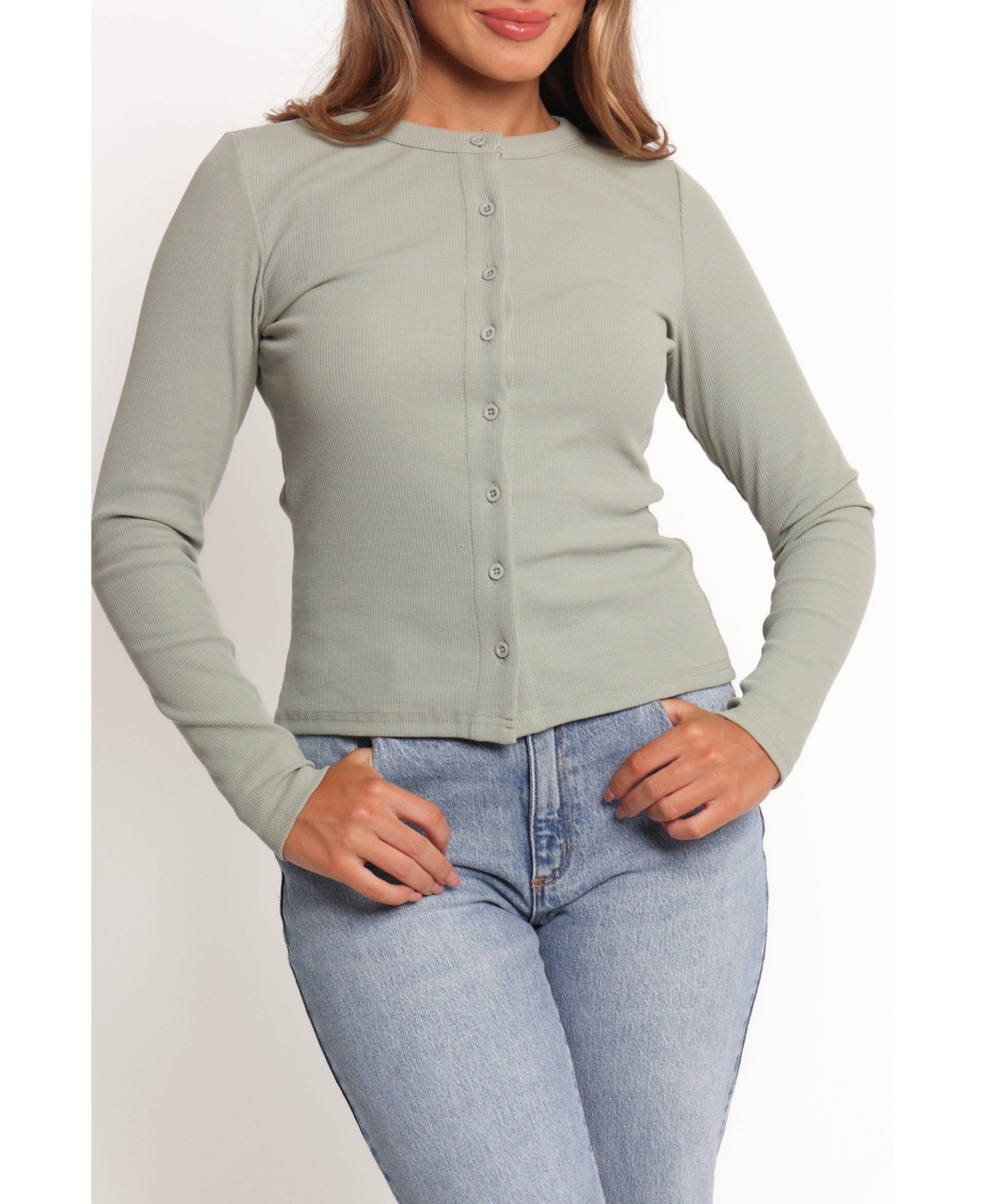 Click here for Petal and Pup Womens Wendi Cardigan Top - Beige prices