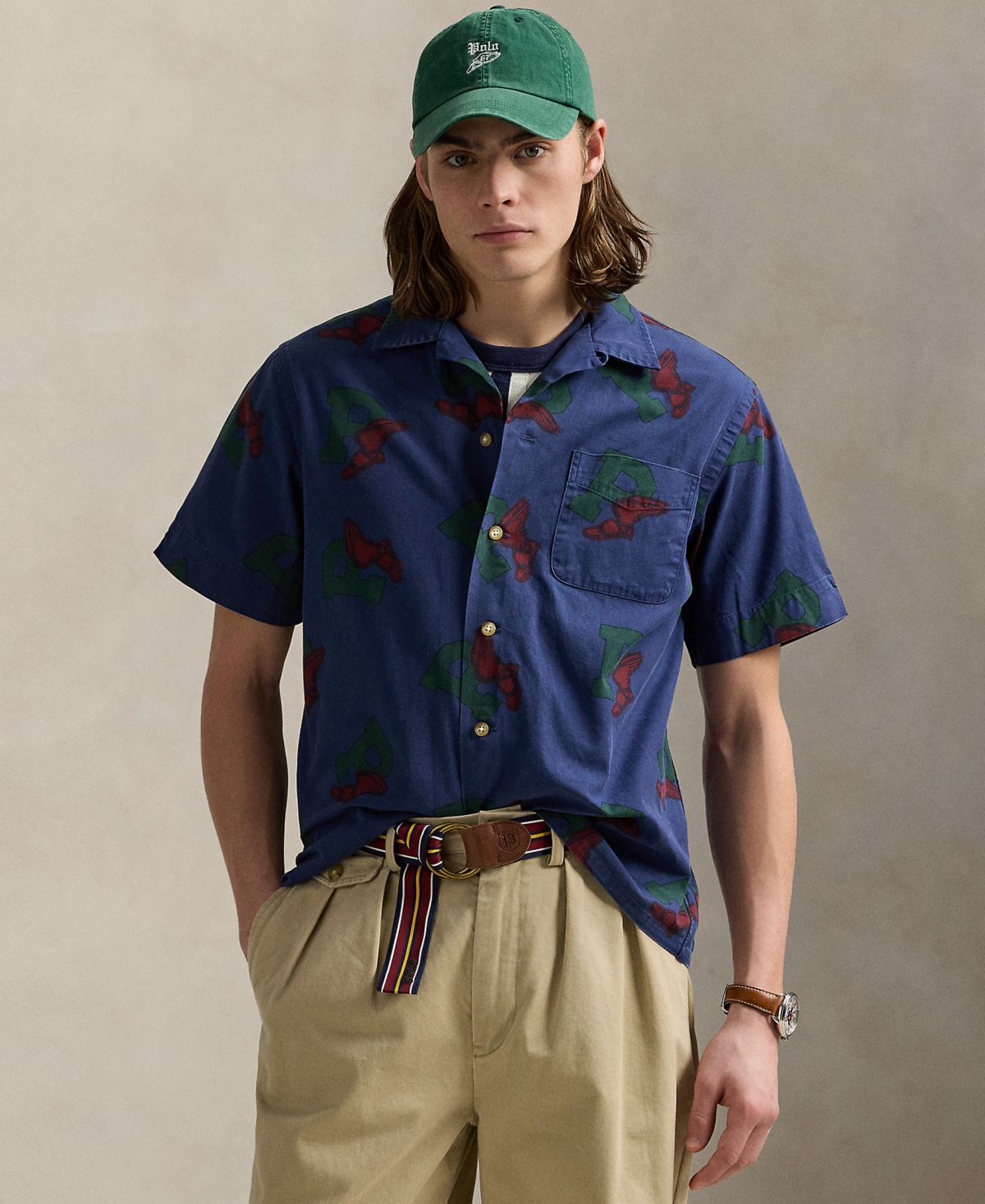 Click here for Polo Ralph Lauren Mens Classic-Fit P-Wing Camp Shi... prices