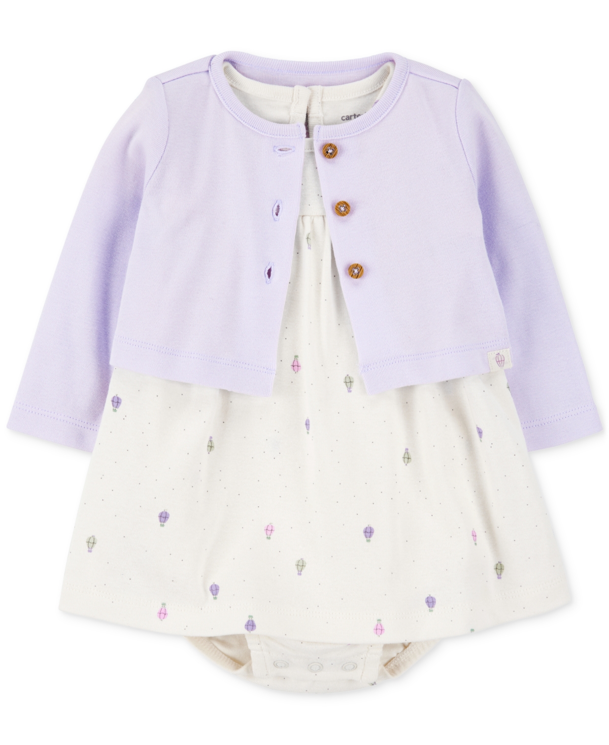 Click here for Carters Baby Girls Cotton Bodysuit Dress & Cardiga... prices