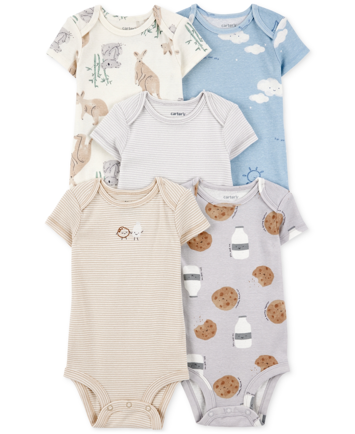 Click here for Carters Baby Boys 5-Pk. Cotton Short-Sleeve Milk &... prices