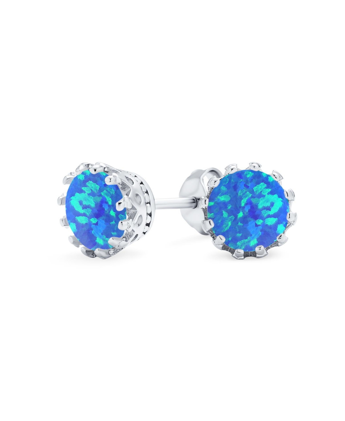 Click here for Bling Jewelry Crown Set Opal Solitaire Stud Earrin... prices
