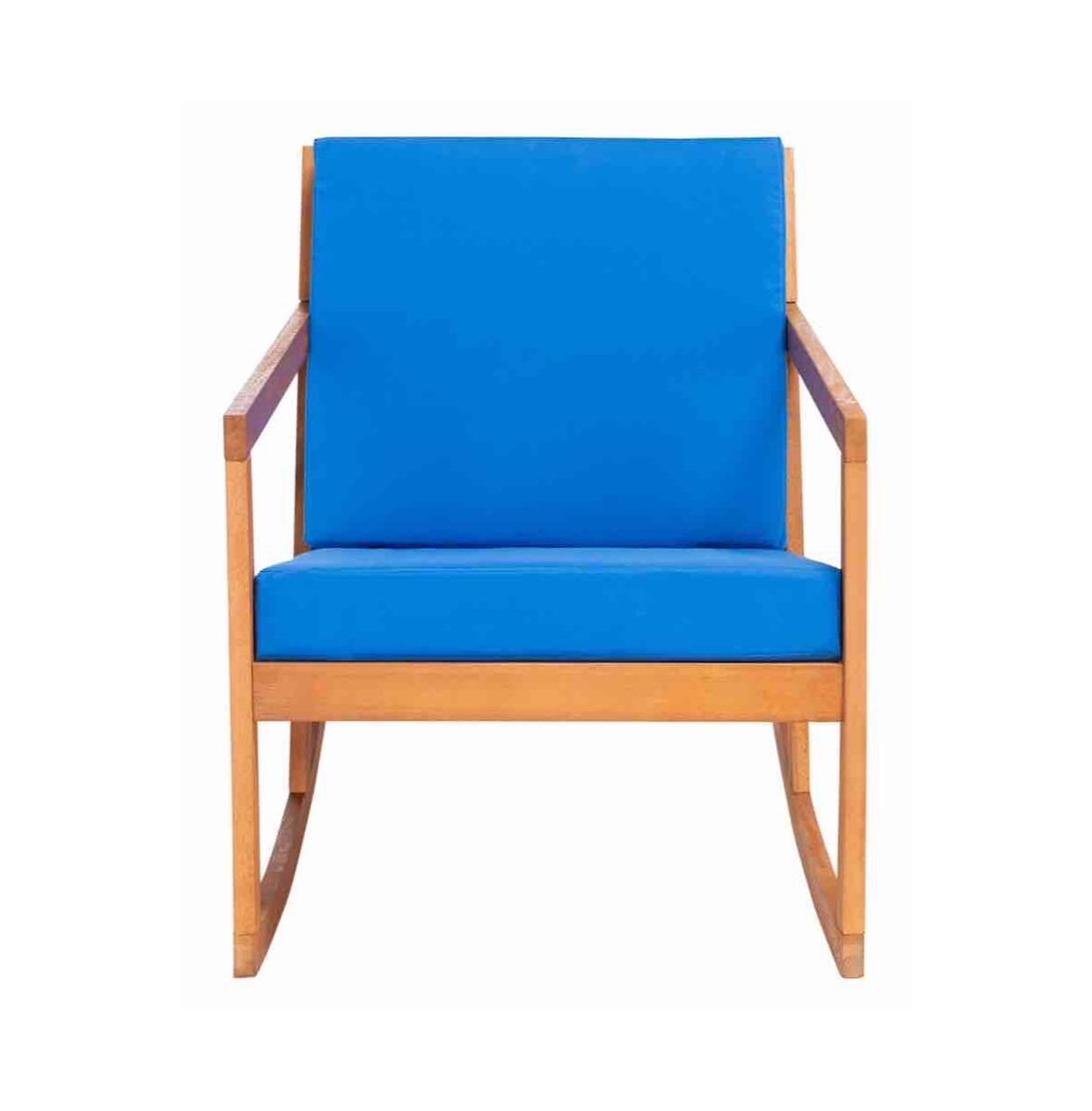 Vernon Rocking Chair - Natural / royal blue