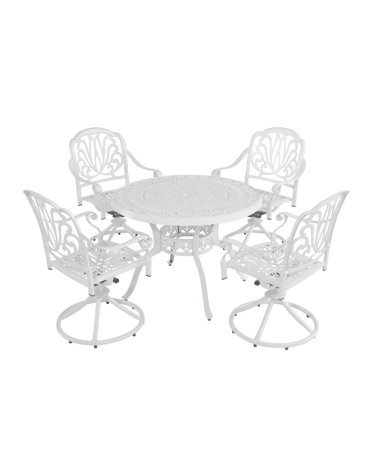 Click here for 5-Piece Cast Aluminum Outdoor Dining Set Patio Tab... prices